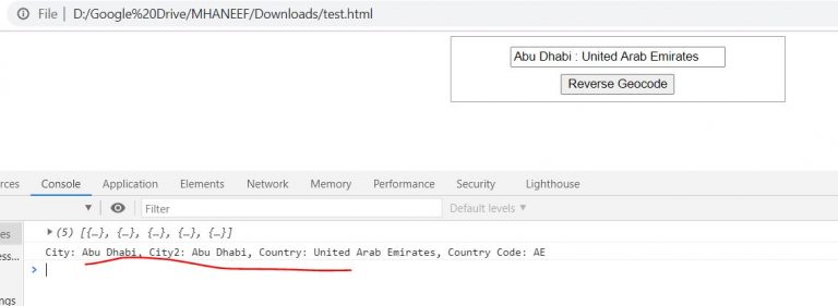 Function For Reverse Geocoding Html And Jquery Based Haneef Puttur